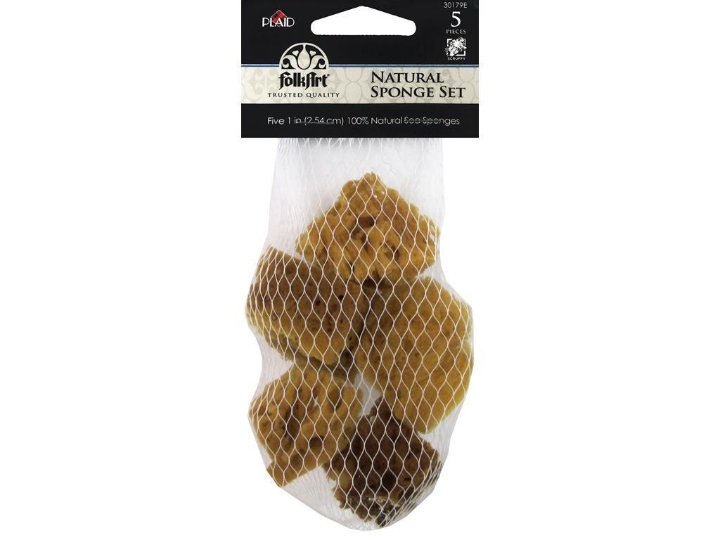 FolkArt Natural Sponge Set - Small Brown for Crafting and Painting ...