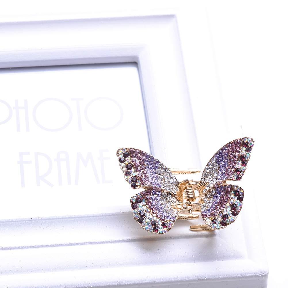 Large Butterfly Hair Claw Clip | Stylish Purple Jaw Clip for Thick Hair ...