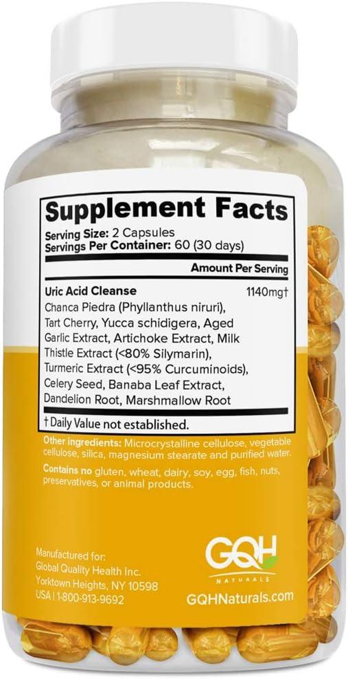 Inflamazol Uric Acid Cleanse & Joint Support - 120 Vegetarian Capsules ...