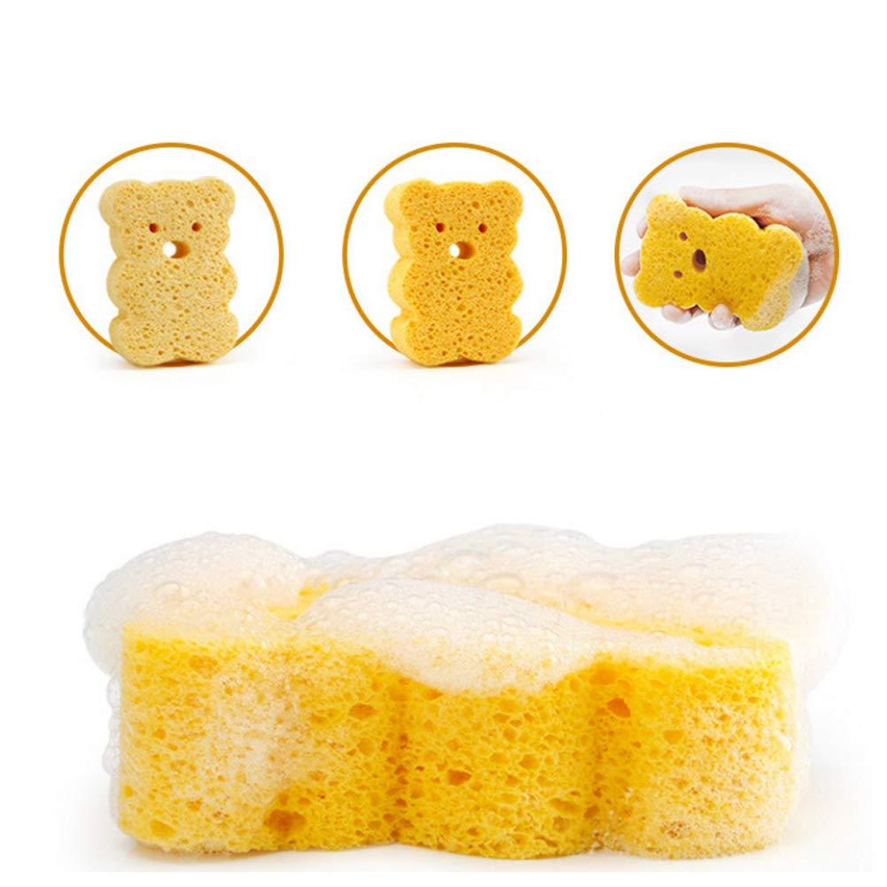 ConStore 4pcs Baby Bath Sponge Set - Toddler Foam Rub Shower Sponge for ...