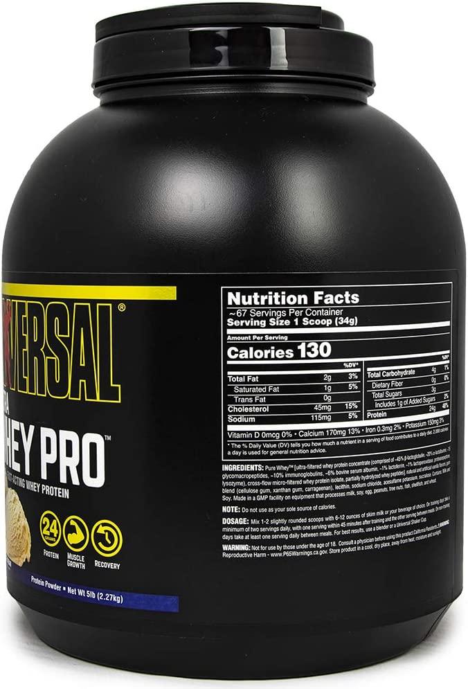 Universal Nutrition Ultra Whey Pro Protein Powder - Vanilla Ice Cream 5 ...