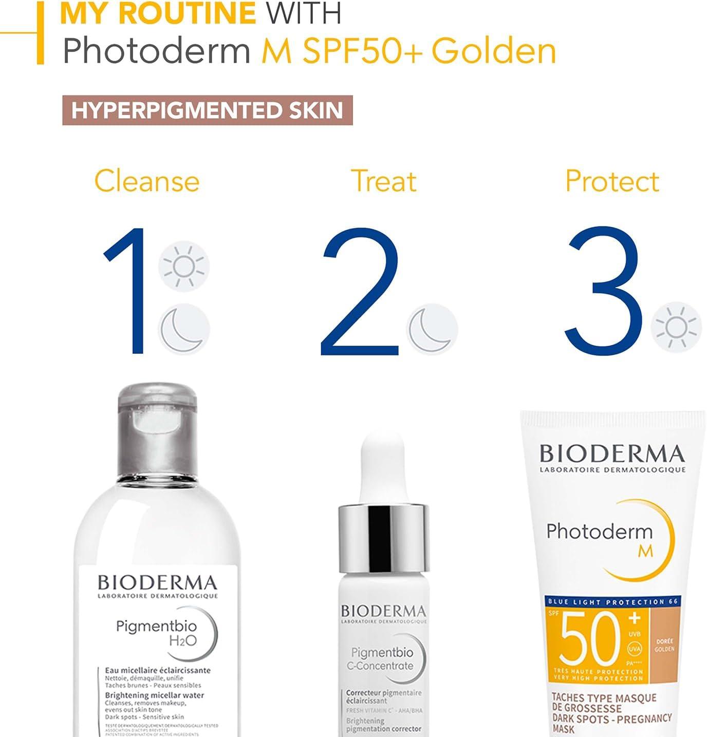 Bioderma Photoderm M SPF 50+ Sunscreen Golden Tinted Moisturiser for ...