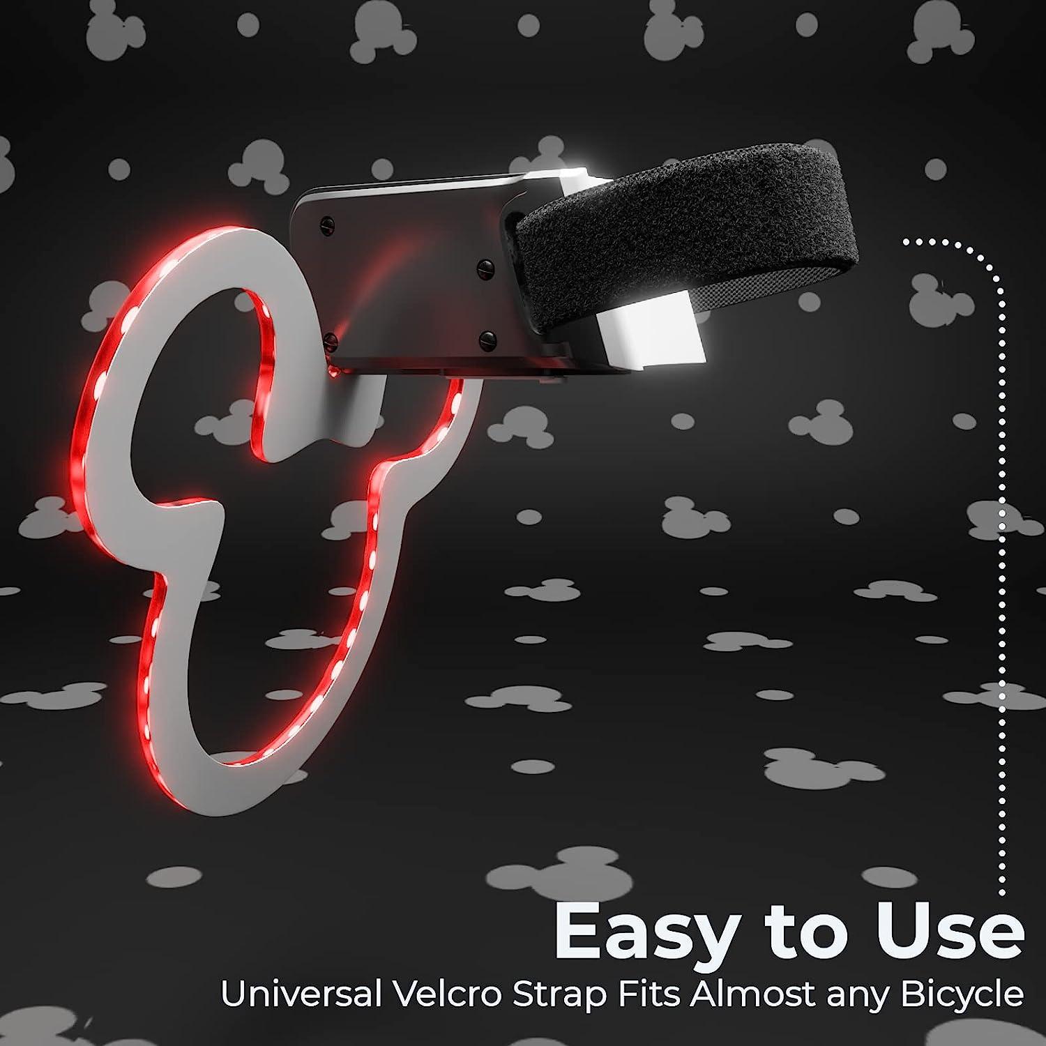 Disney Mickey Mouse LED Bike Light - 6 Light Modes, IPX4 Weather ...