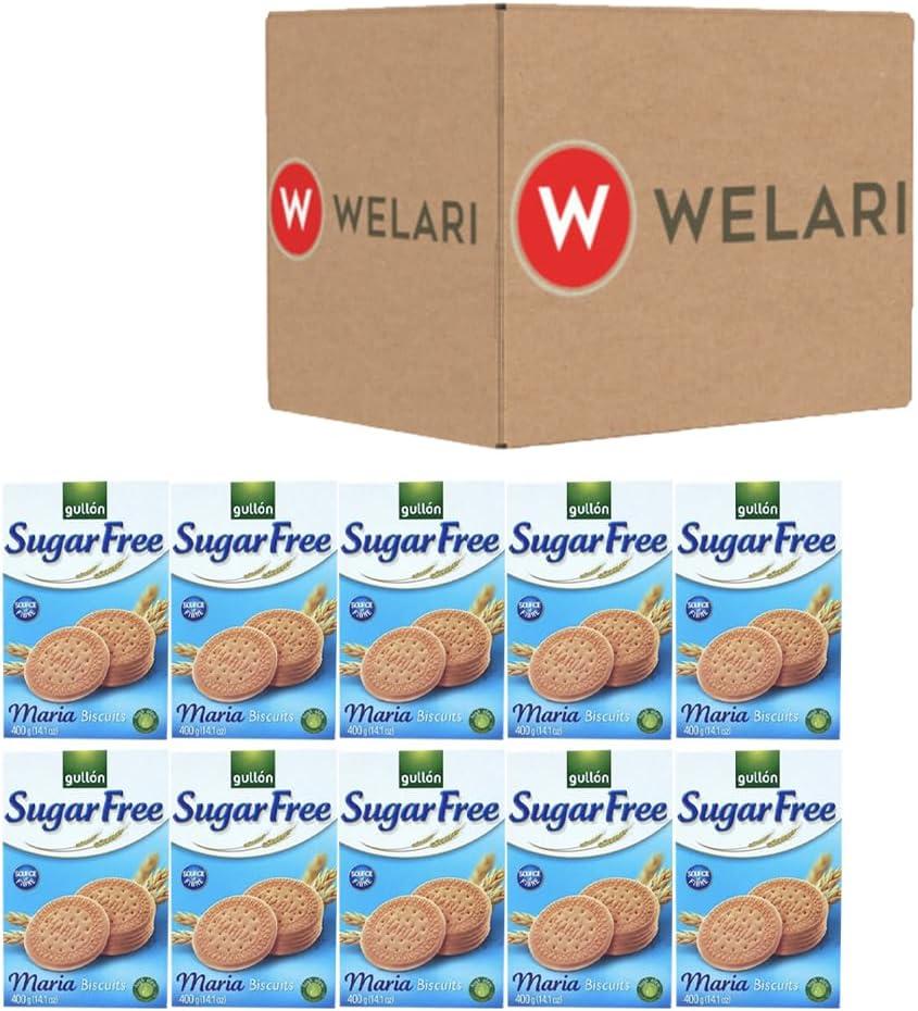 Gullon 10 x 400g Biscuits With Welari Thank You Card High Fibre ...
