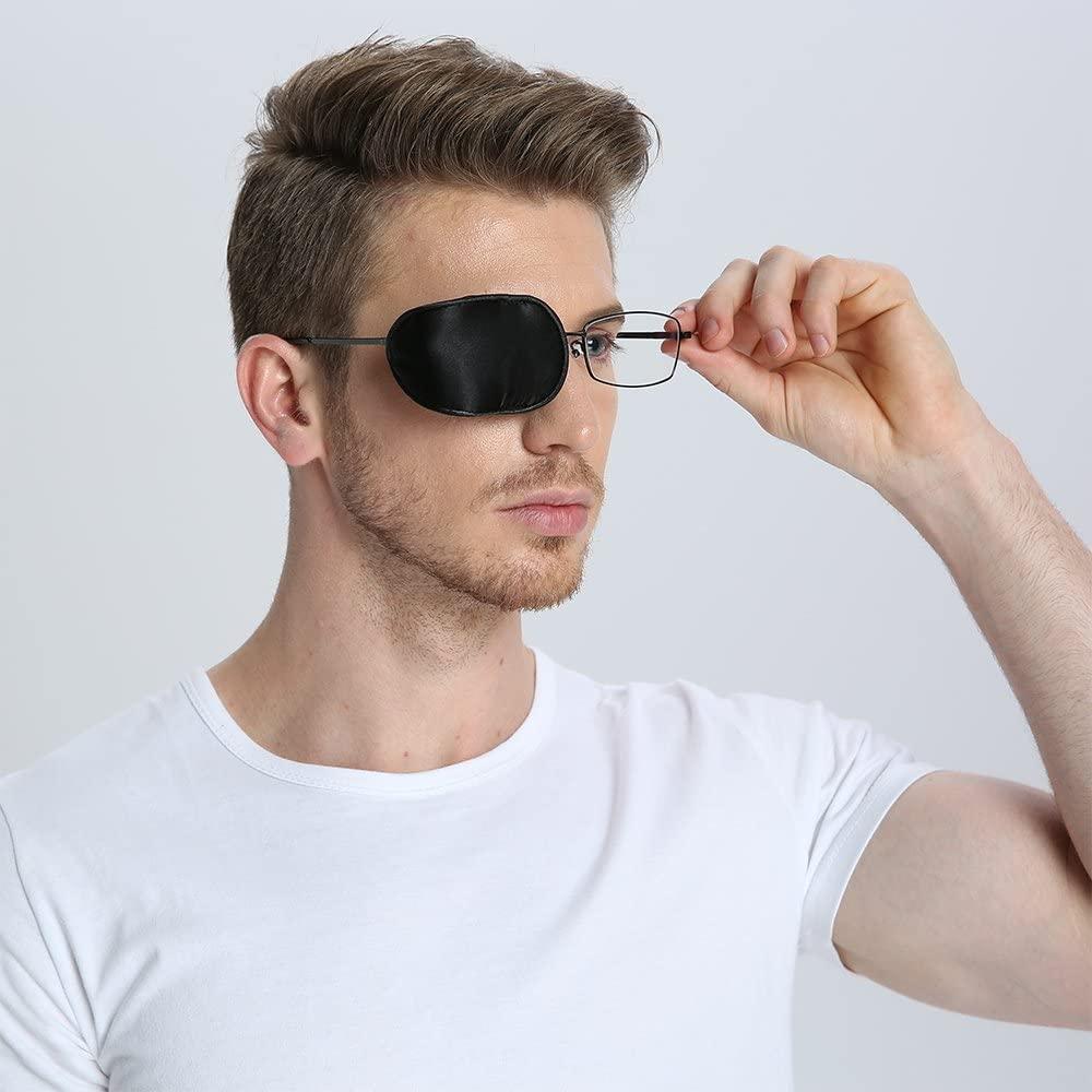 FCAROLYN Silk Eye Patch for Glasses - Treat Lazy Eye/Amblyopia ...