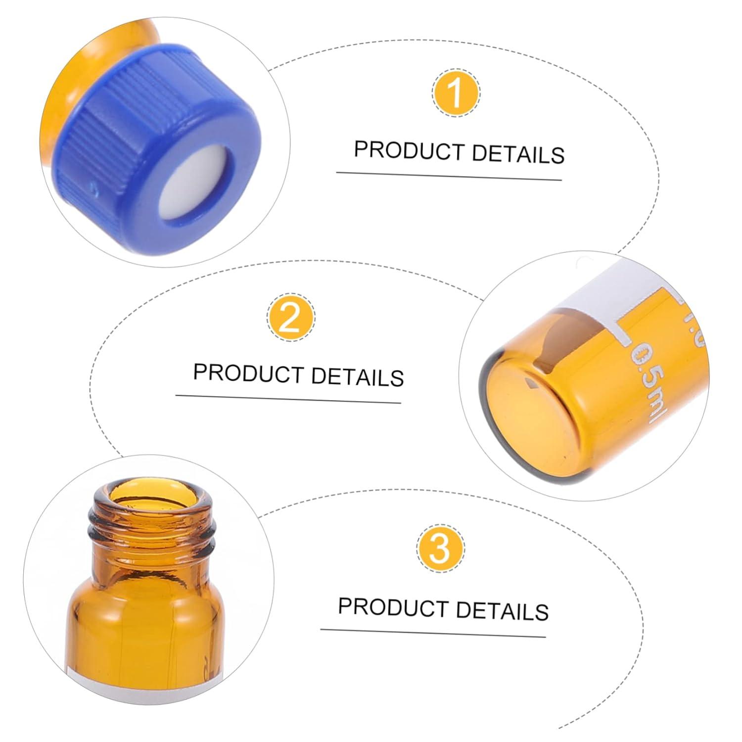 PLAFOPE 200 Pcs Sampling Bottle Borosilicate Sample Vial with ... PLAFOPE 200 Pcs Sampling Bottle Borosilicate Sample Vial with ...