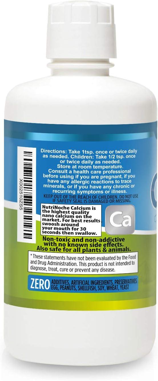 NutriNoche Liquid Calcium Supplement - 30 PPM Nano Calcium for Cellular ...