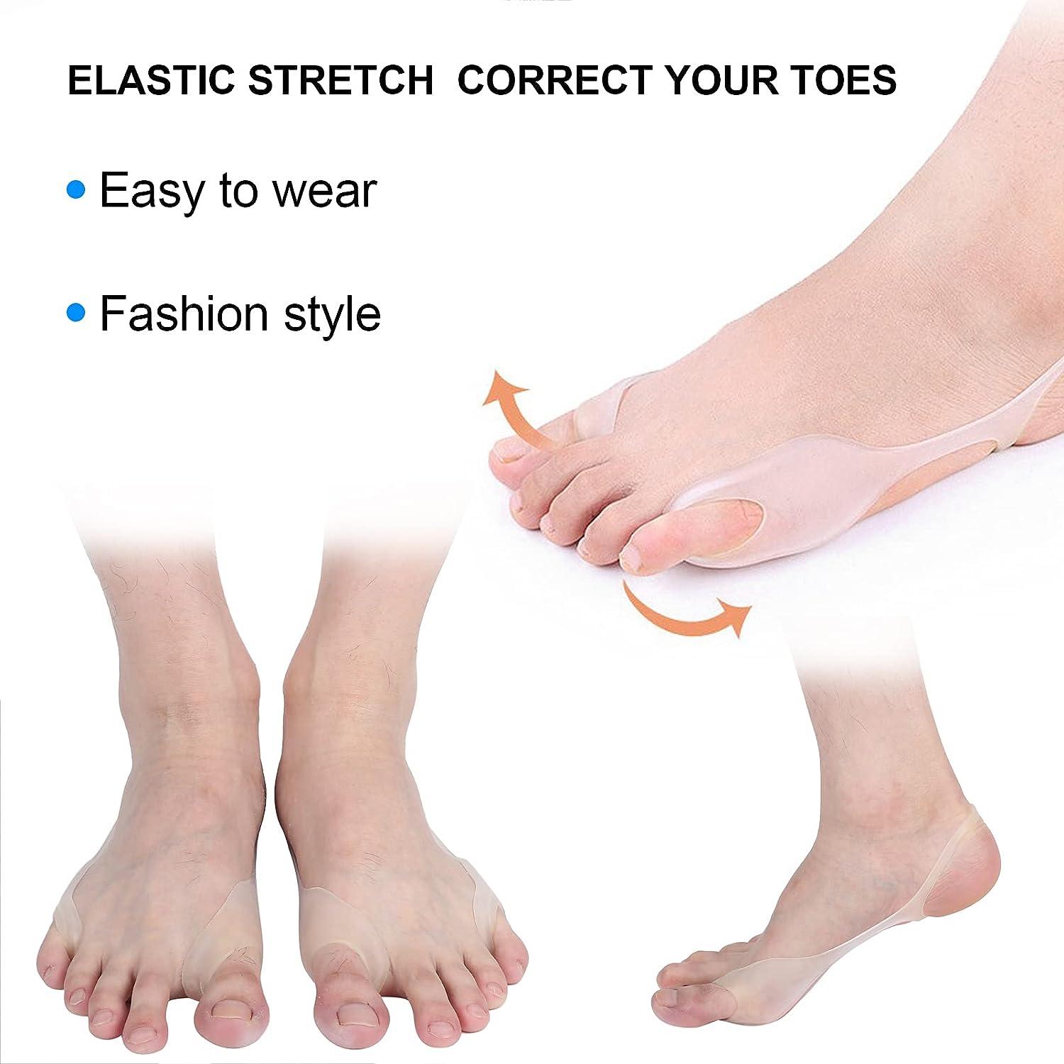 Silicone Toe Separator 1 Pair - Big Toe Spacers for Correcting Crooked ...