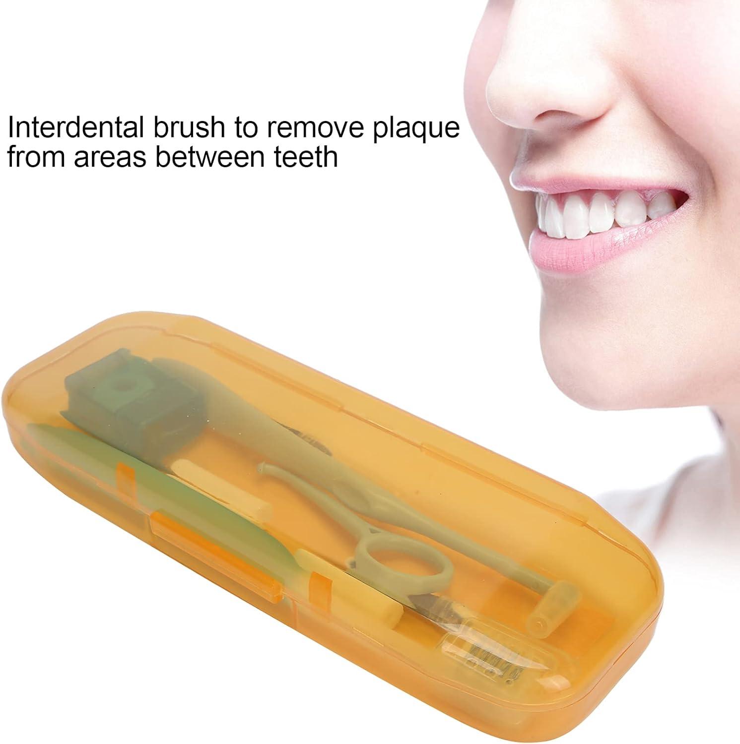 LIZEALUCKY Oral Care Kit - Braces Cleaning Brush & Interdental Waxing ...