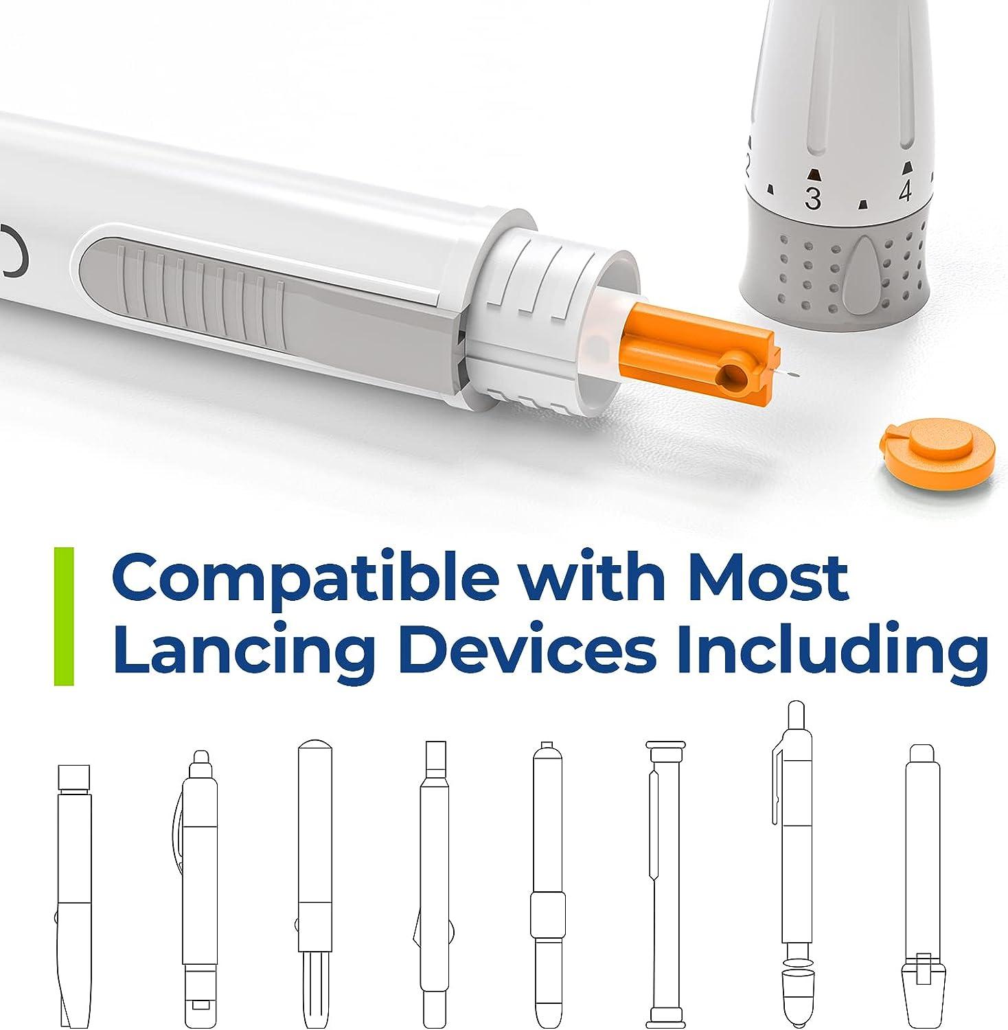 AUVON Blood Lancets 30 Gauge 300 Twist Top Lancets - Less Pain Design ...