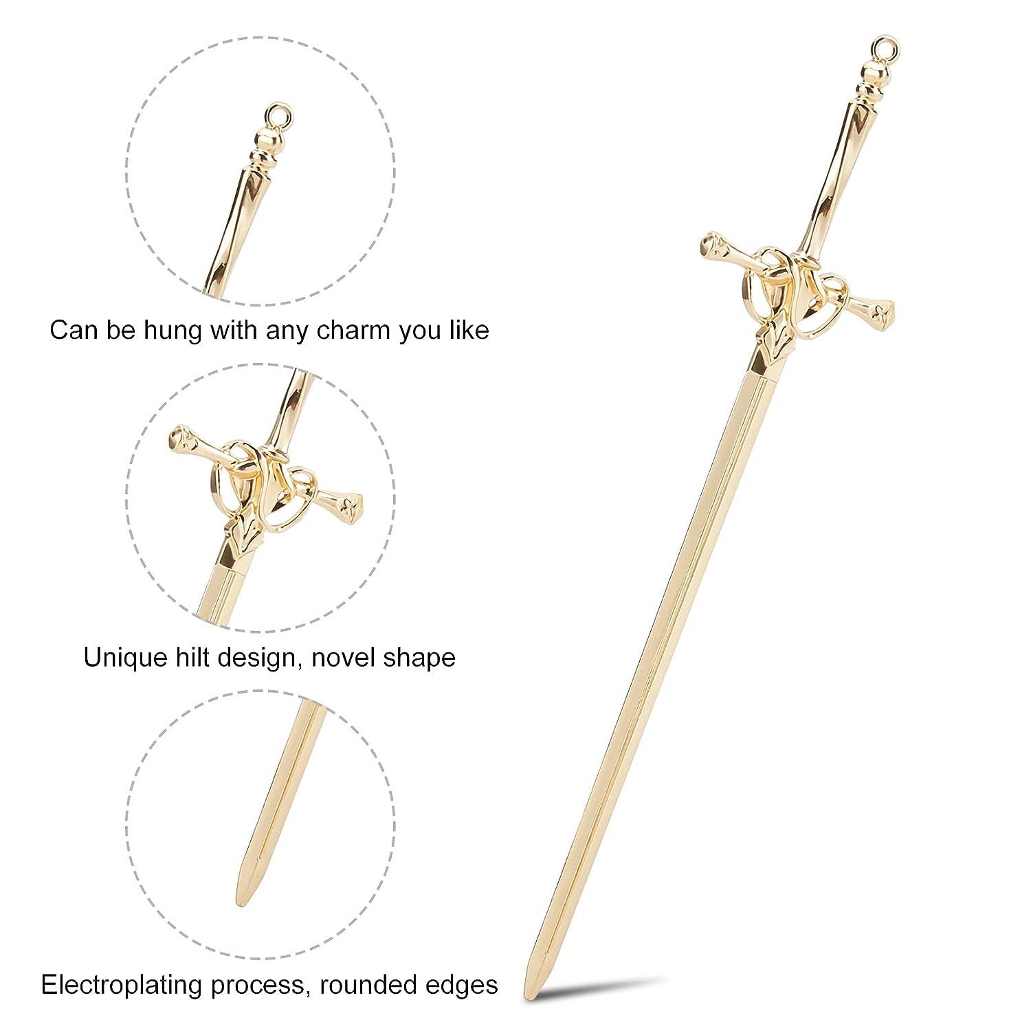 WEBEEDY 4 PCS Sword Hair Sticks for Women - Metal Chopsticks Hair Pins ...