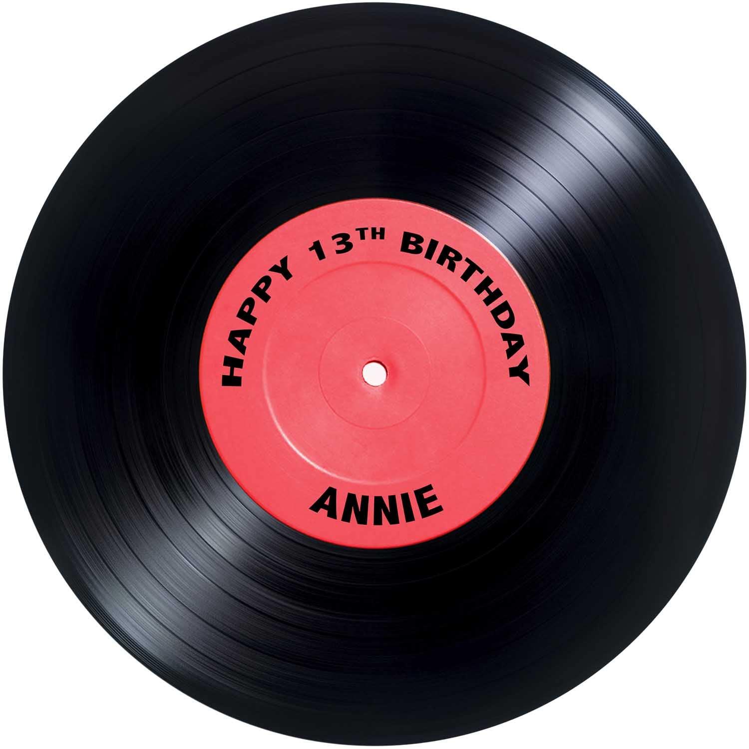 Record Cake Topper Personalised Edible Icing any size up to 8" Round ...