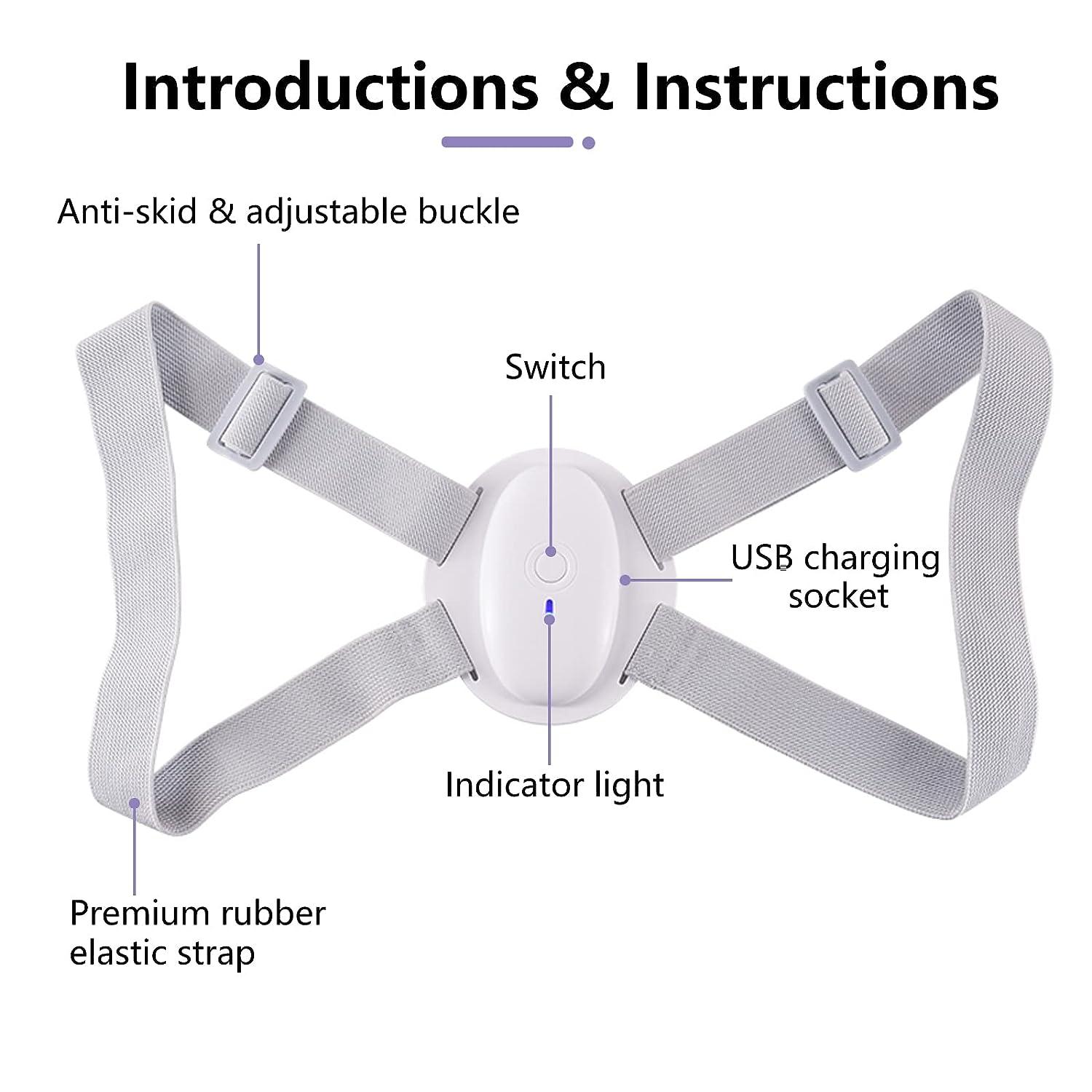 Smart Posture Corrector Upper Back Brace with Vibration Reminder ...