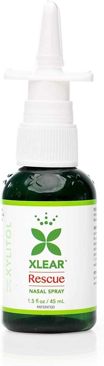 Xlear Rescue Nasal Spray with Xylitol - All-Natural Saline Spray for ...