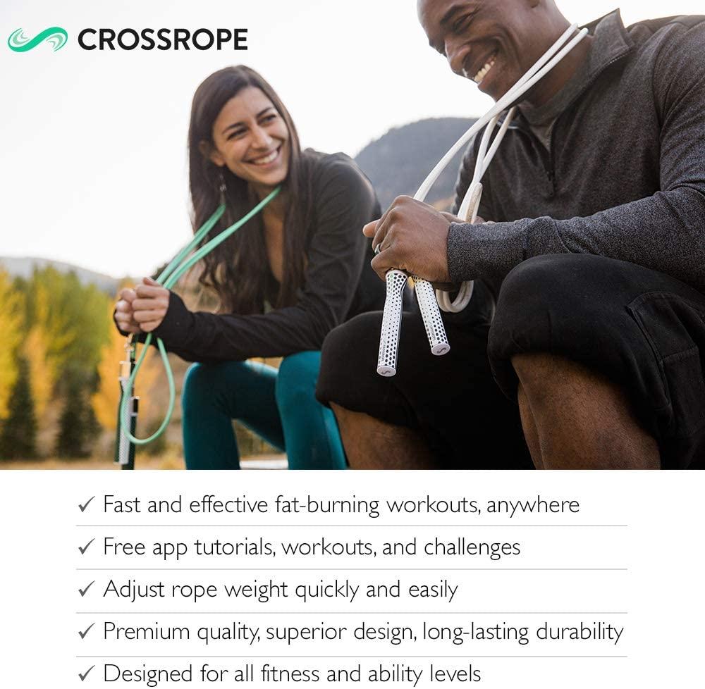 Crossrope Get Lean - Weighted Jump Rope Set Large 9'0 | For Users 5'9.5 ...