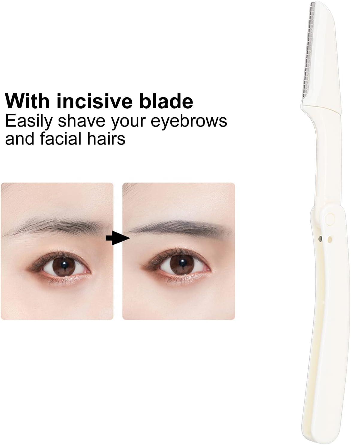Foldable Facial Shaver - Stainless Steel Blade Portable Eyebrow Shaper ...