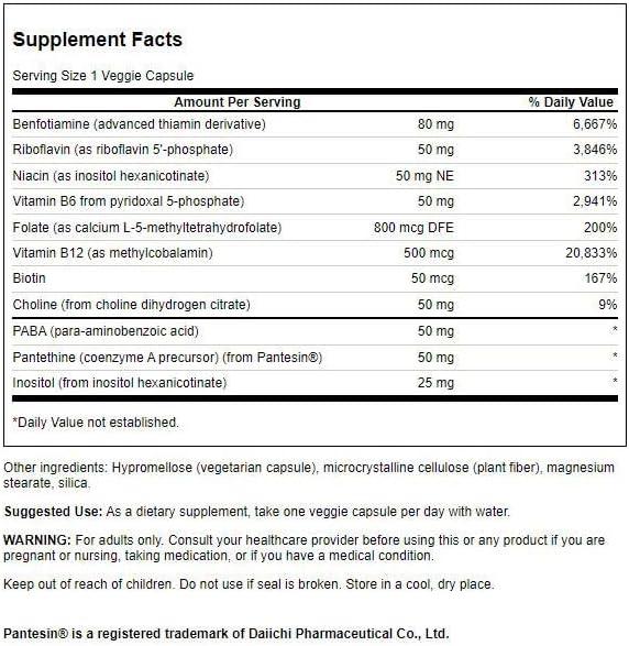 Swanson Activated B-Complex 60 Veggie Capsules, High Potency, Bioavailable (2 Pack) | Buy Now ...