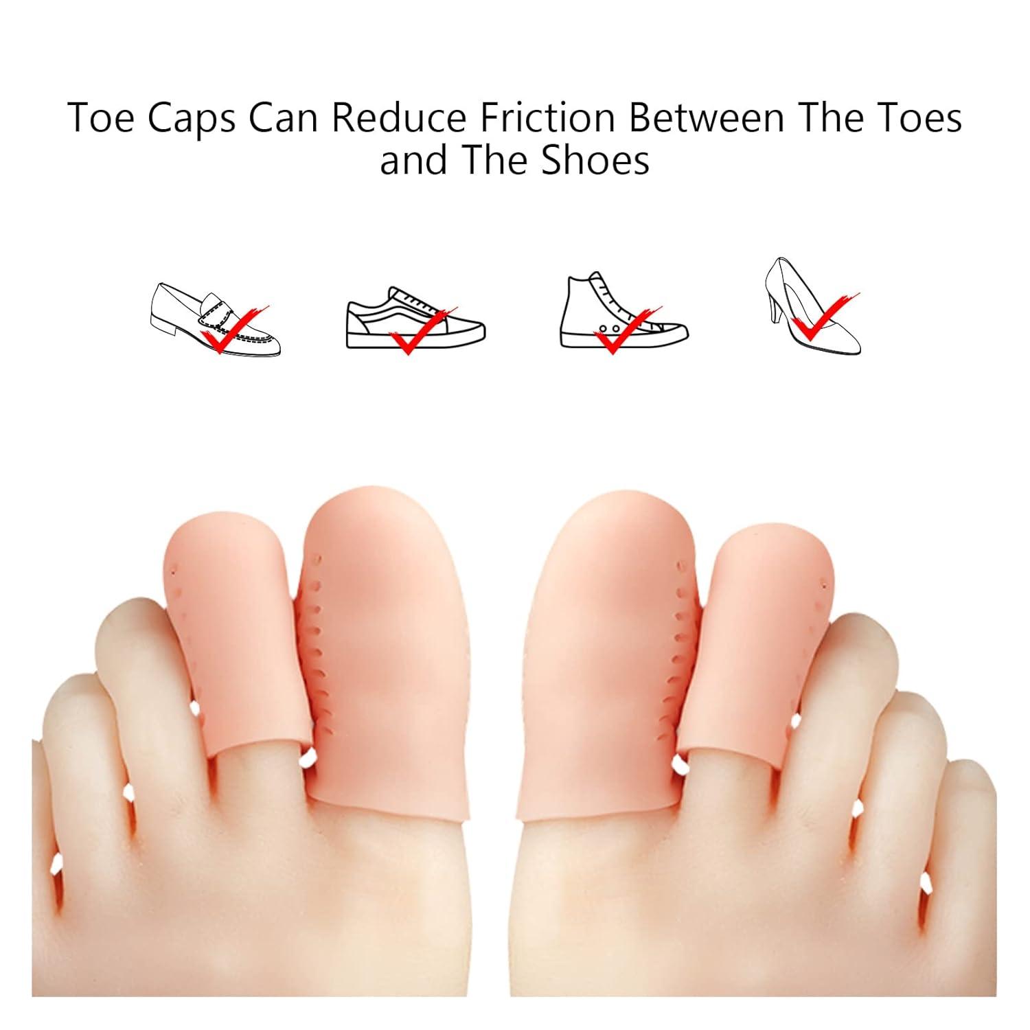 8 Pairs Big Toe Caps - Ingrown Toenail Protectors for Corns & Blisters ...
