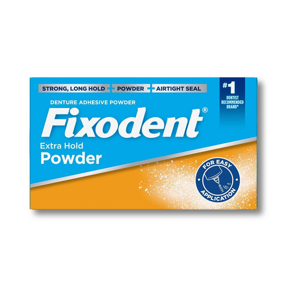 Fixodent Fixodent Denture Adhesive Powder Extra Hold Extra Hold 2.7 Oz ...