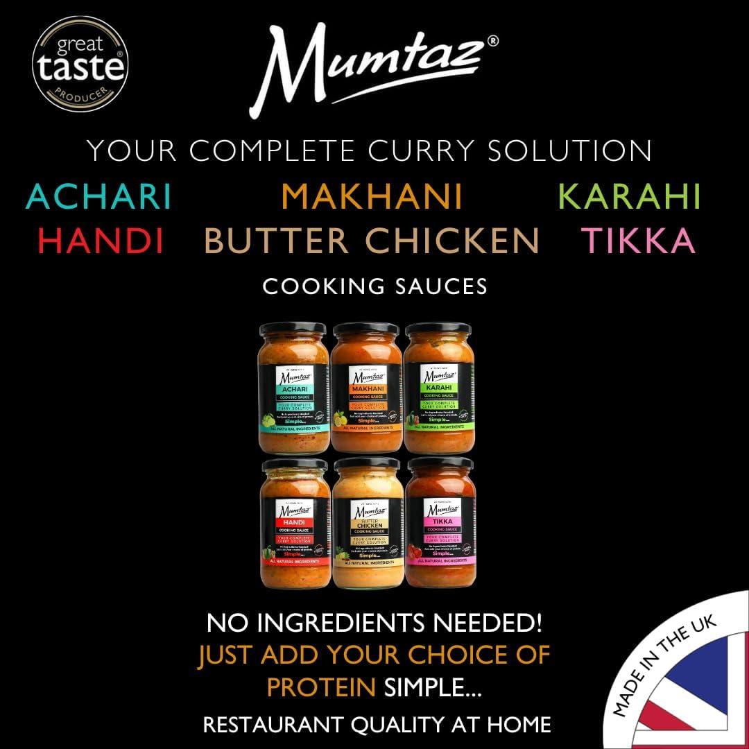 Mumtaz Indian Cooking Sauce Mixed Selection Pack of 6x350g Flavours ...