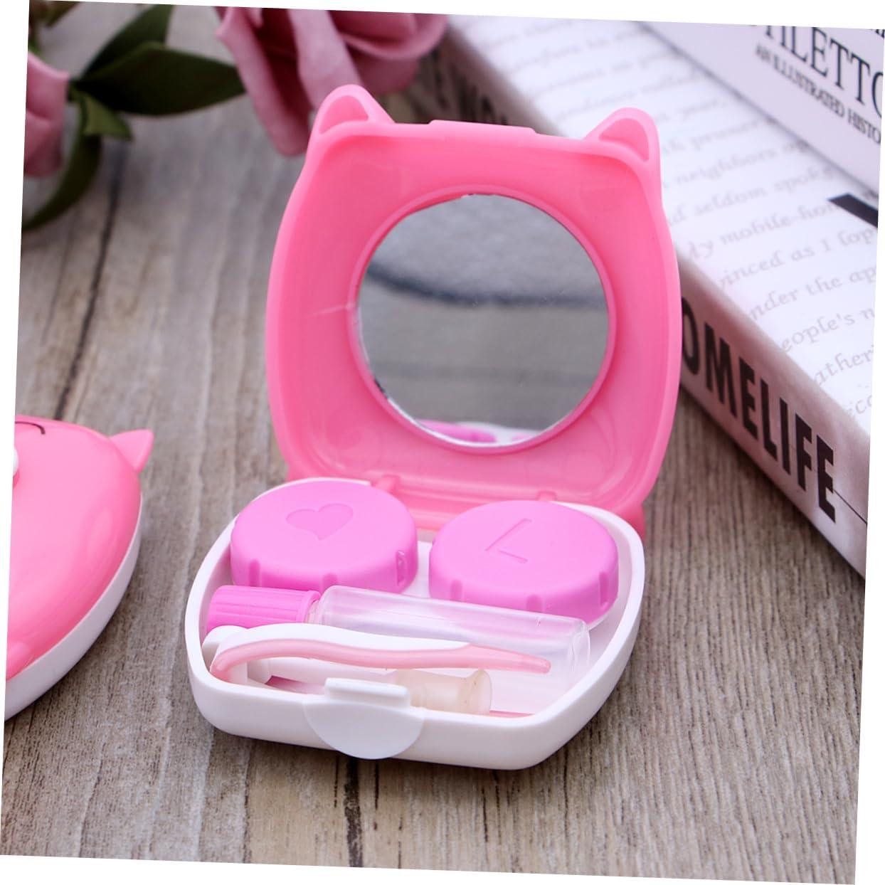 JECOMPRIS Cartoon Lens Box Set - 2 Portable Cute Contact Lens Storage ...