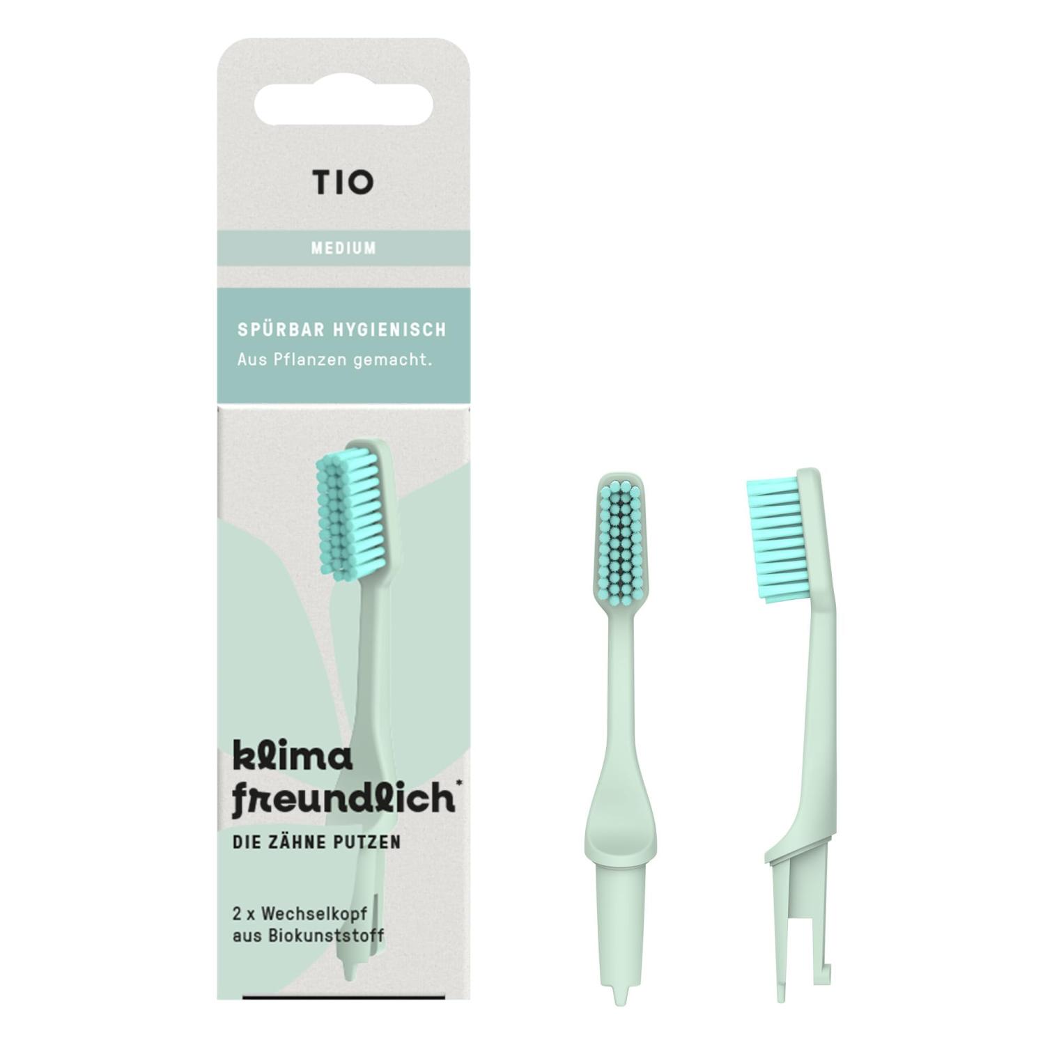 Buy TIOBRUSH Interchangeable Head - Medium | Select from Blue & Green ...