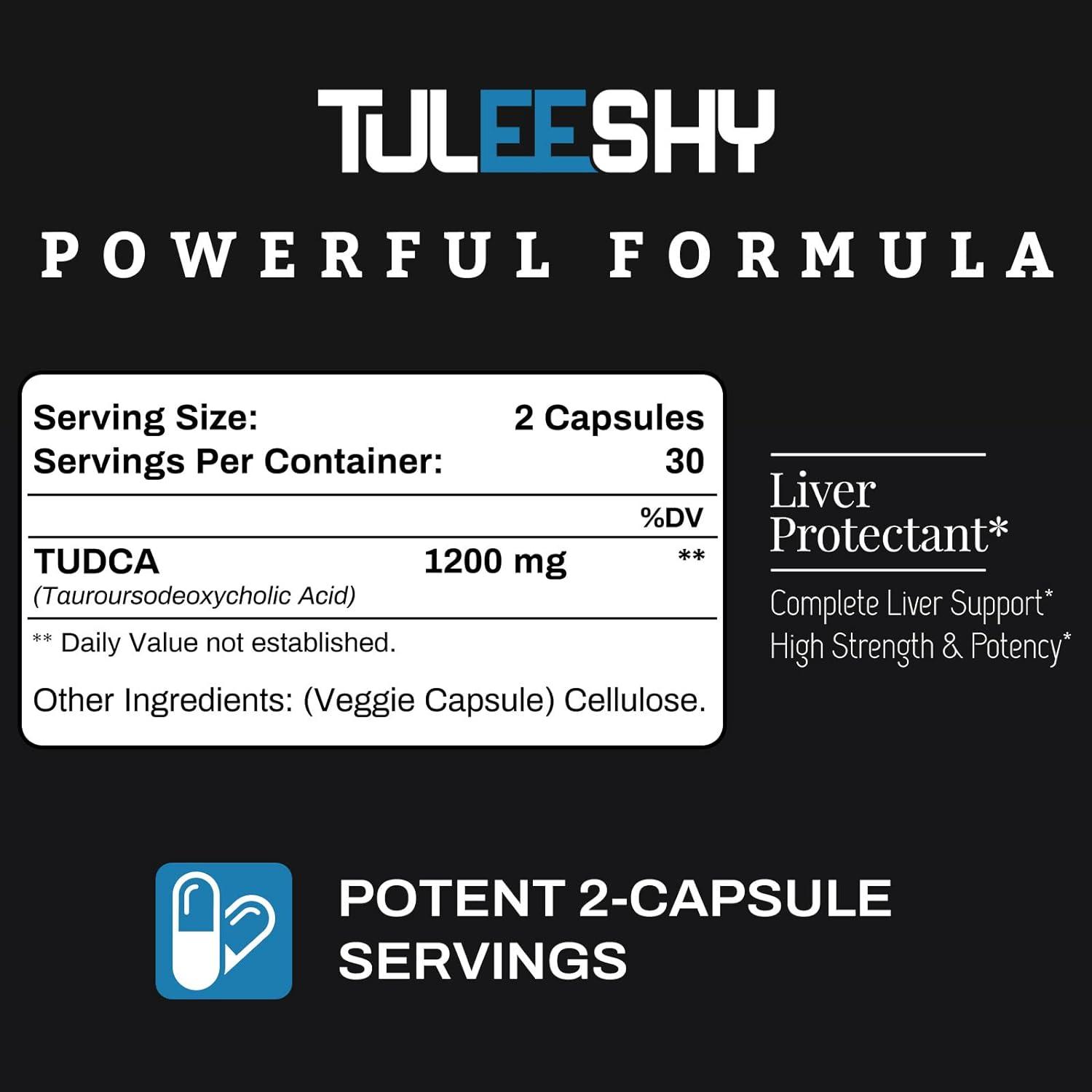 1200mg TUDCA Supplement | 180 Capsules | Tauroursodeoxycholic Acid ...