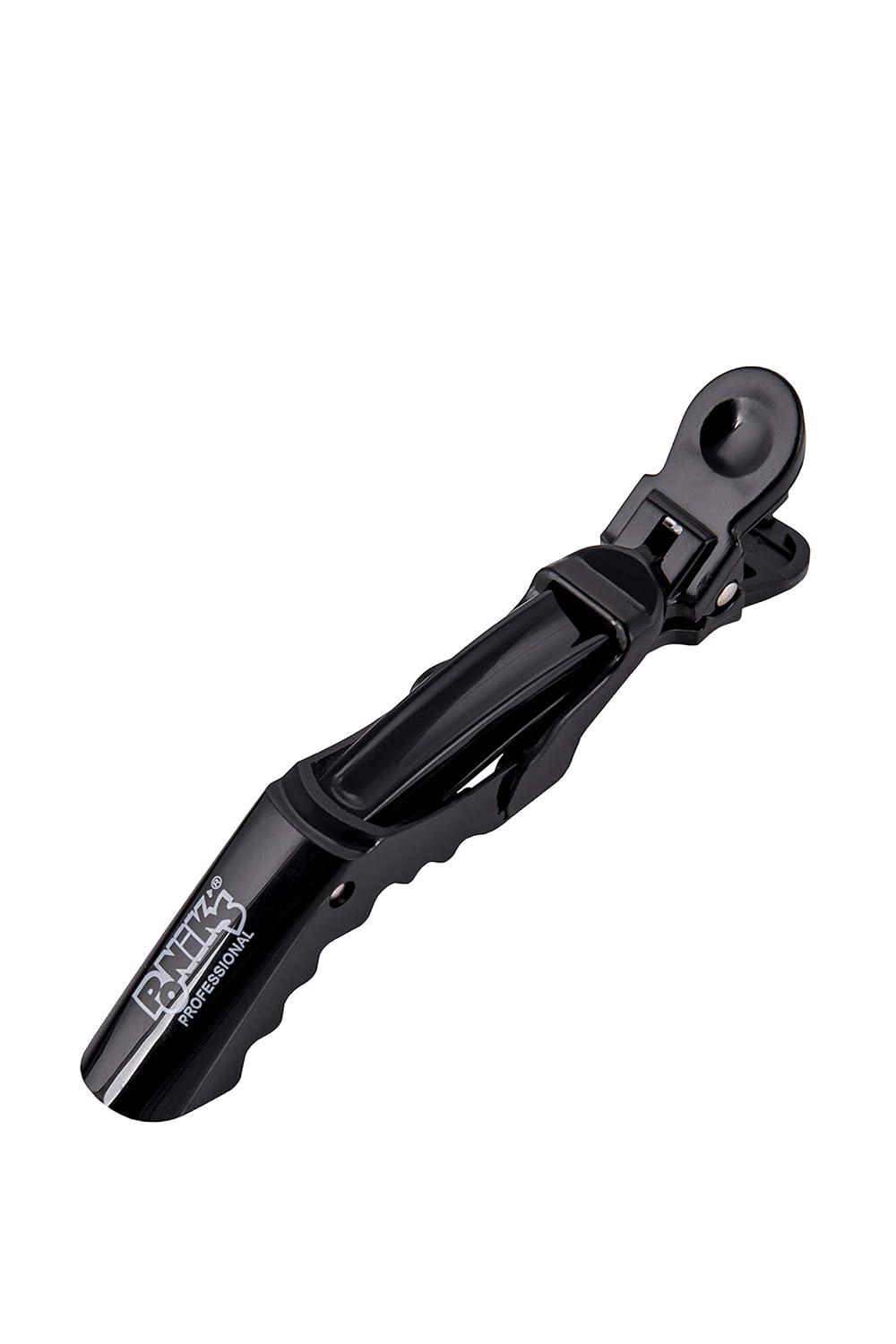 Poniks Locking Clips Crocodile - Black Plastic Hair Clips for ...