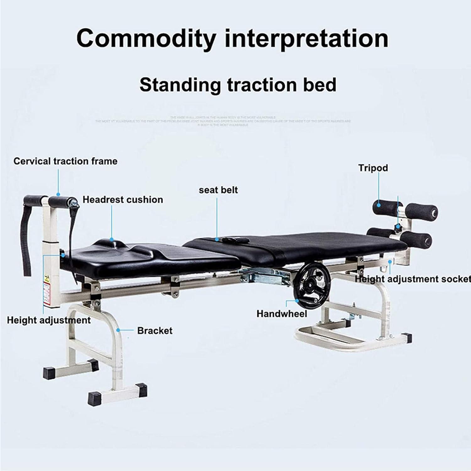 Traction Bed for Neck & Lumbar Spine Relief | Stretching Bench for Back ...