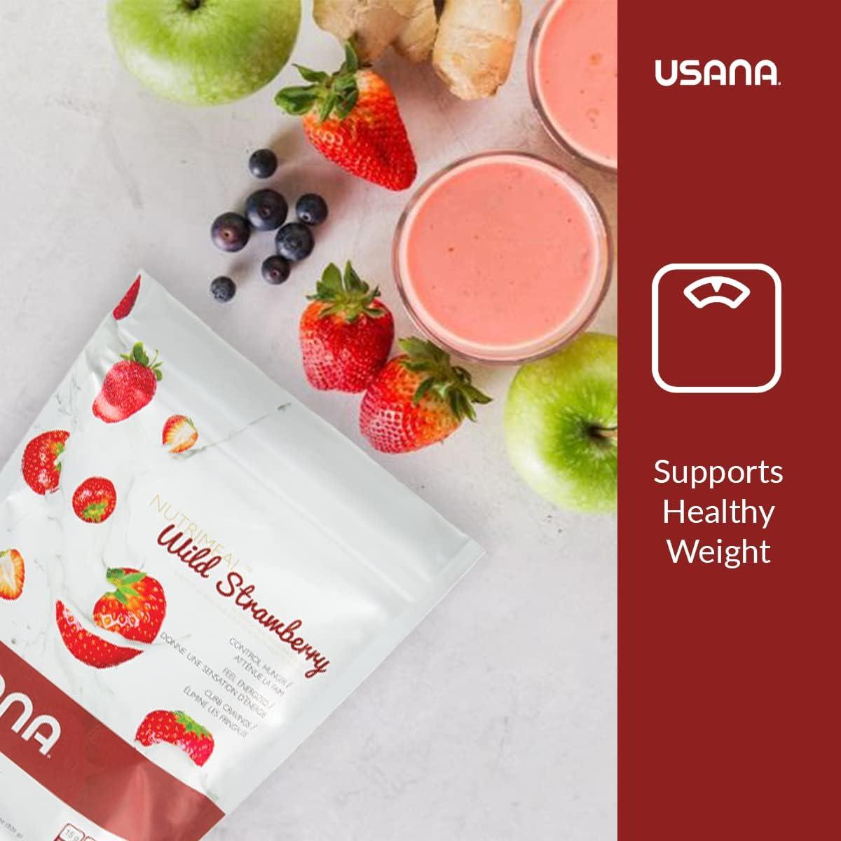 USANA Nutrimeal Wild Strawberry Shake - 540g, 9 Servings - Non-GMO ...