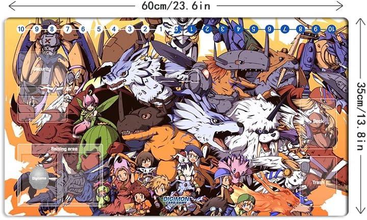 Digimon Trading Card Game Duel Playmat with Card Zones + Free Mat Bag ...
