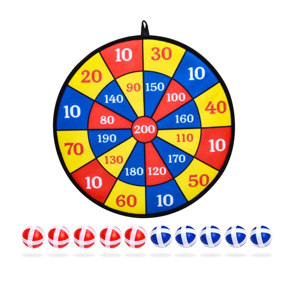 Leather&Arts 14.1 Fabric Dart Board Throw Game Set with 10 Hook & Loop ...
