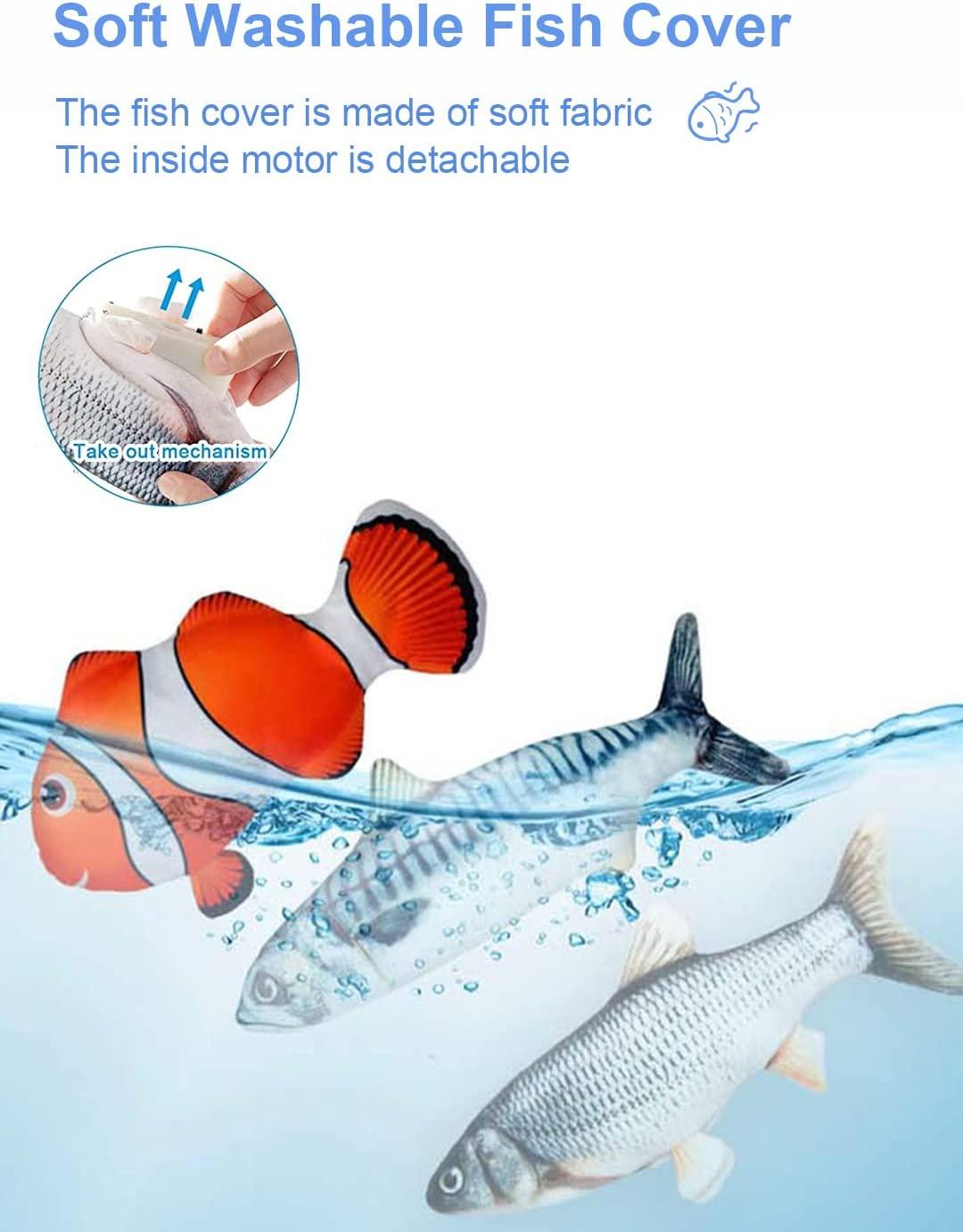 Potaroma Floppy Fish Cat Toy 2021 Upgraded | SilverVine & Catnip ...