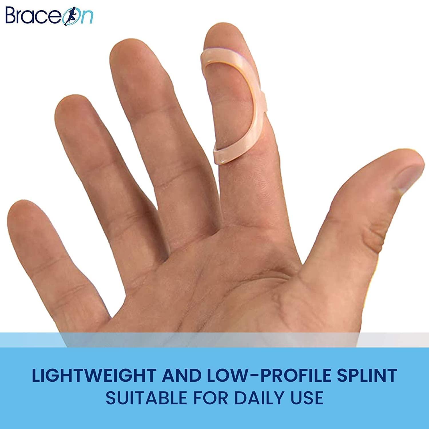 BraceOn EZ Finger Splint Trio 3-Pack (Sizes 6, 7, 8) - Comfortable ...