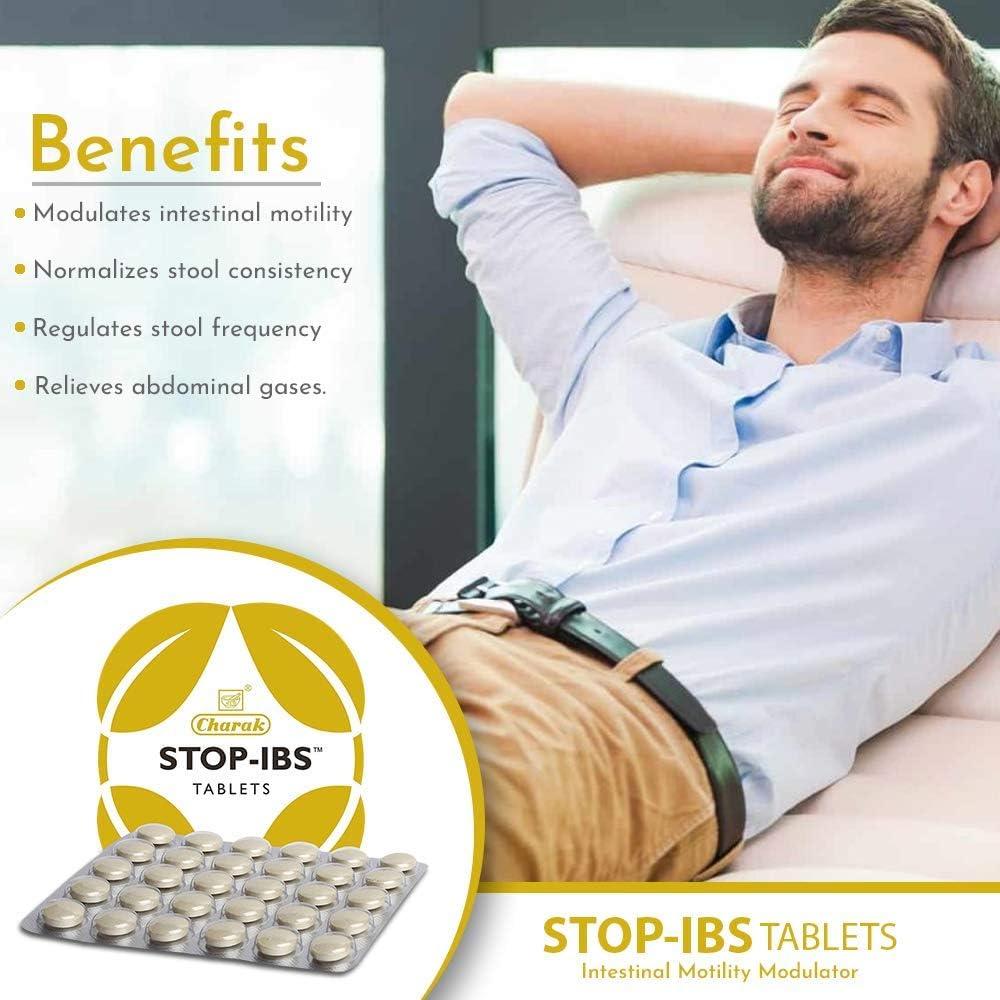 Charak Pharma Stop-IBS Tablet - Relief for Irritable Bowel Syndrome (30 ...