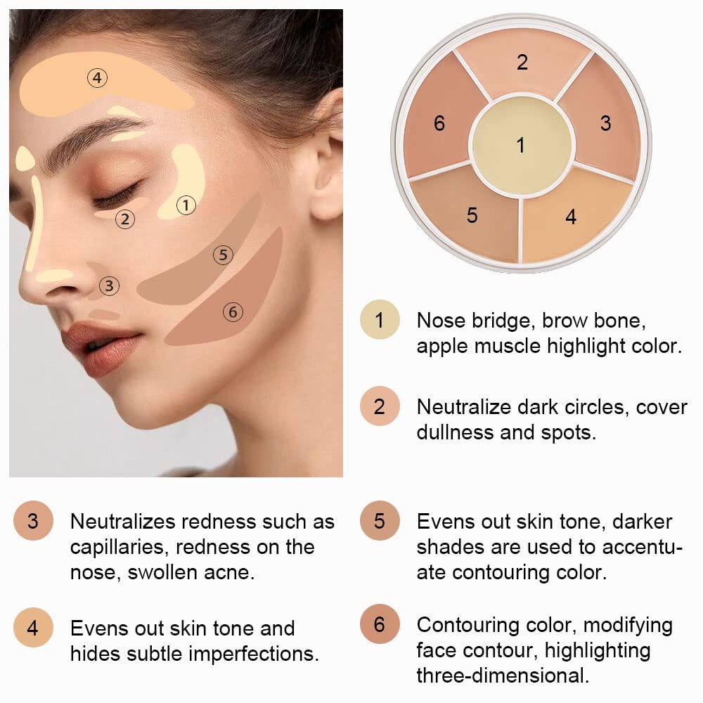 Waterproof Natural Ivory Face Concealer Highlight Contour Palette ...
