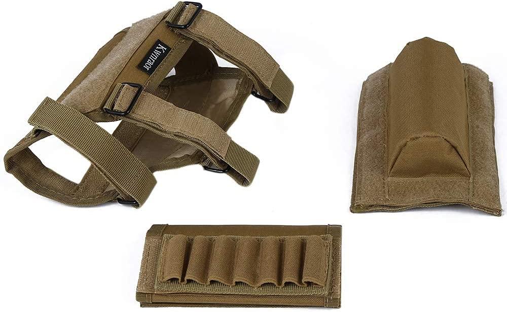 KWNRAOR Rifle Cheek Riser with 7 Buttstock Ammo Holder - Khaki | Buy ...