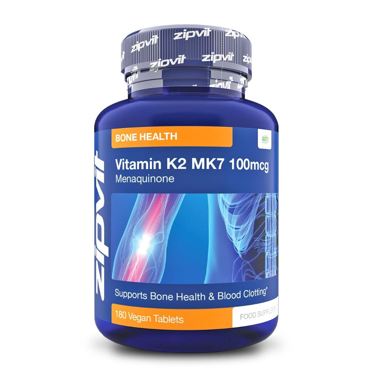 Vitamin K2 MK7 100mcg 180 Vegan K2 Vitamin Tablets. All Trans Isomer ...
