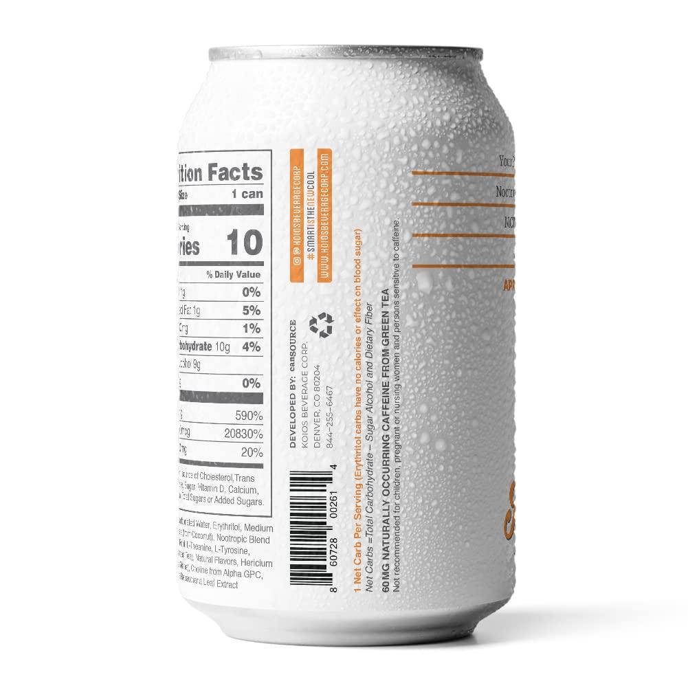 KOIOS Sparkling Apricot Vanilla Nootropic Beverage - Enhance Brain ...