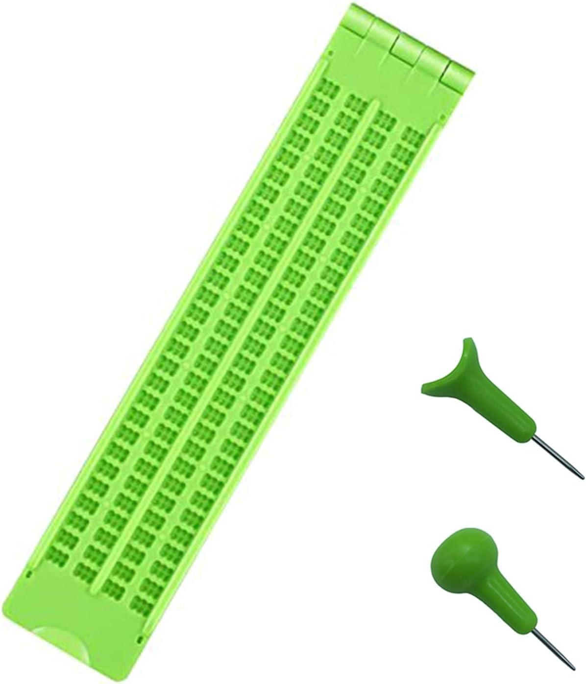 Braille Writing Device - 4-Line Braille Learning Tool with 28 ...