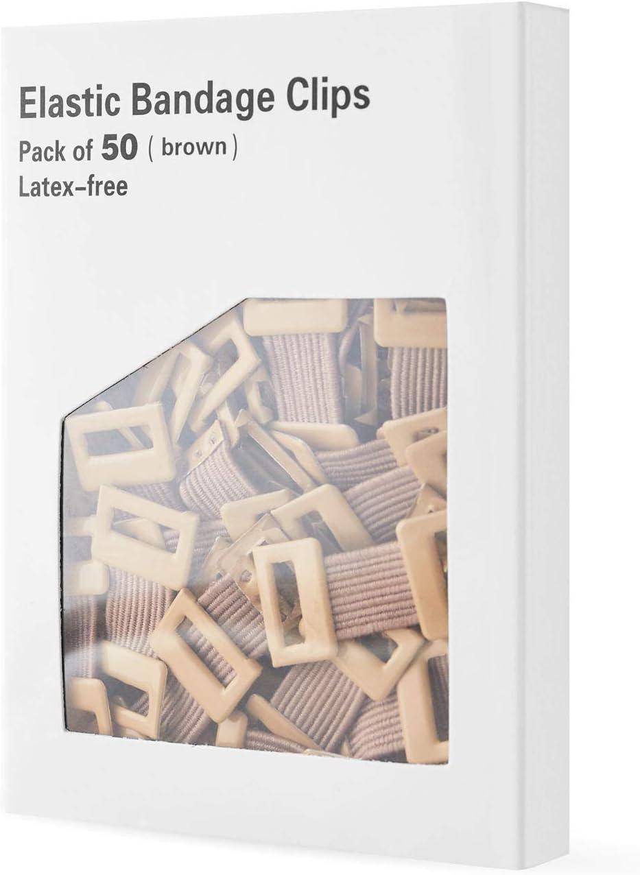 ORIENTOOLS Elastic Bandage Clips 50-Pack - Latex-Free Metal Clasps for ...
