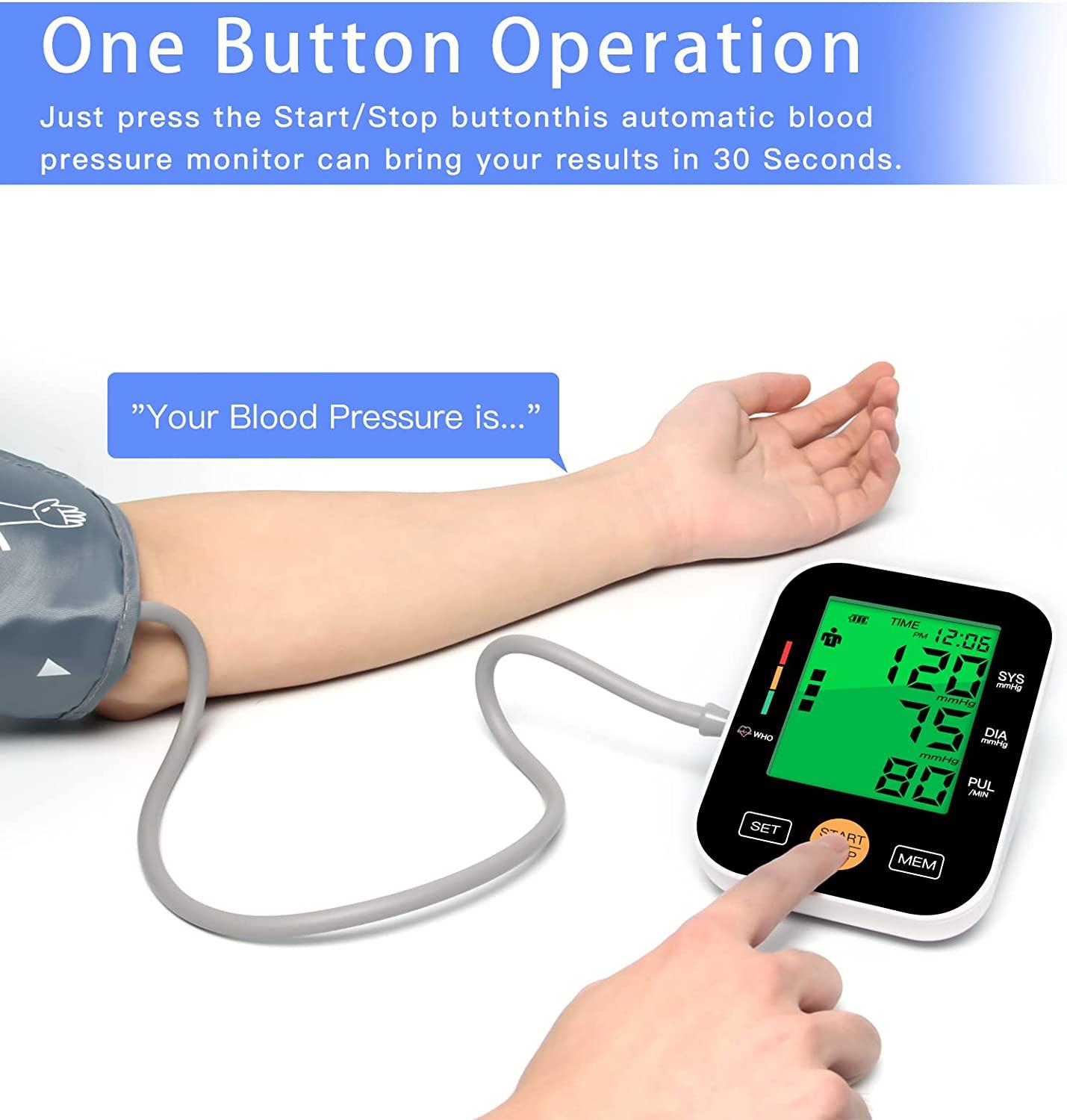 GreatPro Automatic Blood Pressure Monitor - 4.2'' Large Display, Voice ...