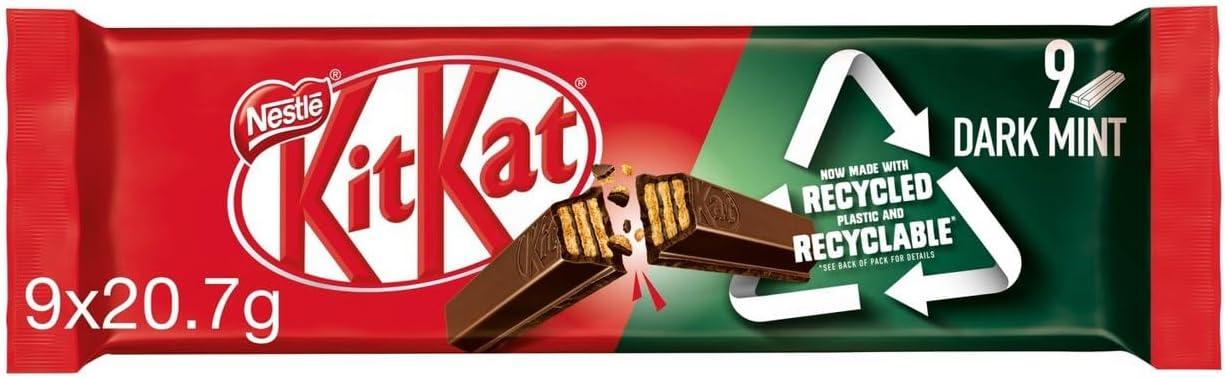 Chocolate Biscuit Bar Bundle with Kit Kat 2 Finger Dark Mint Chocolate ...
