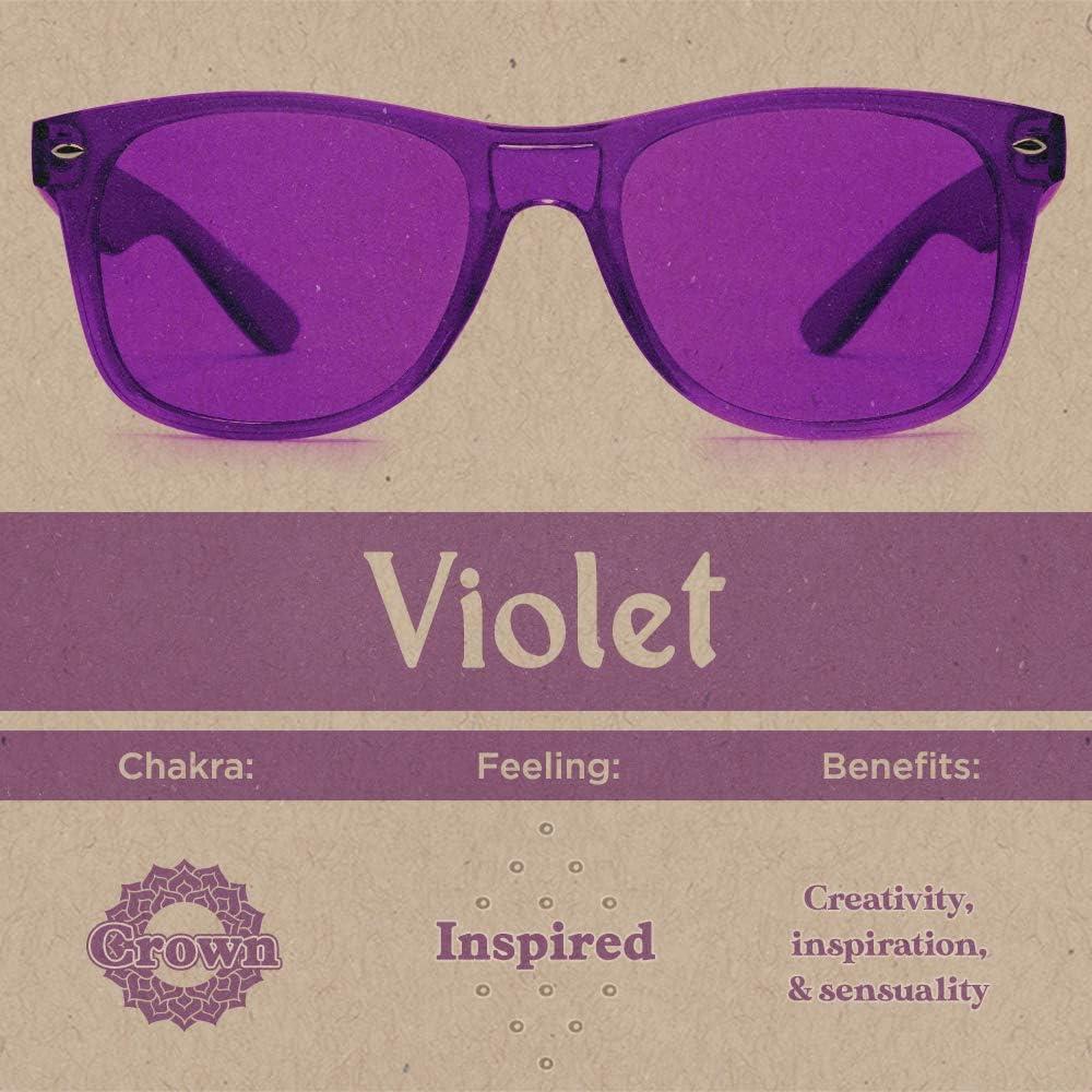 PURPLE CANYON Violet Color Therapy Glasses for Chakra Healing and Light ...