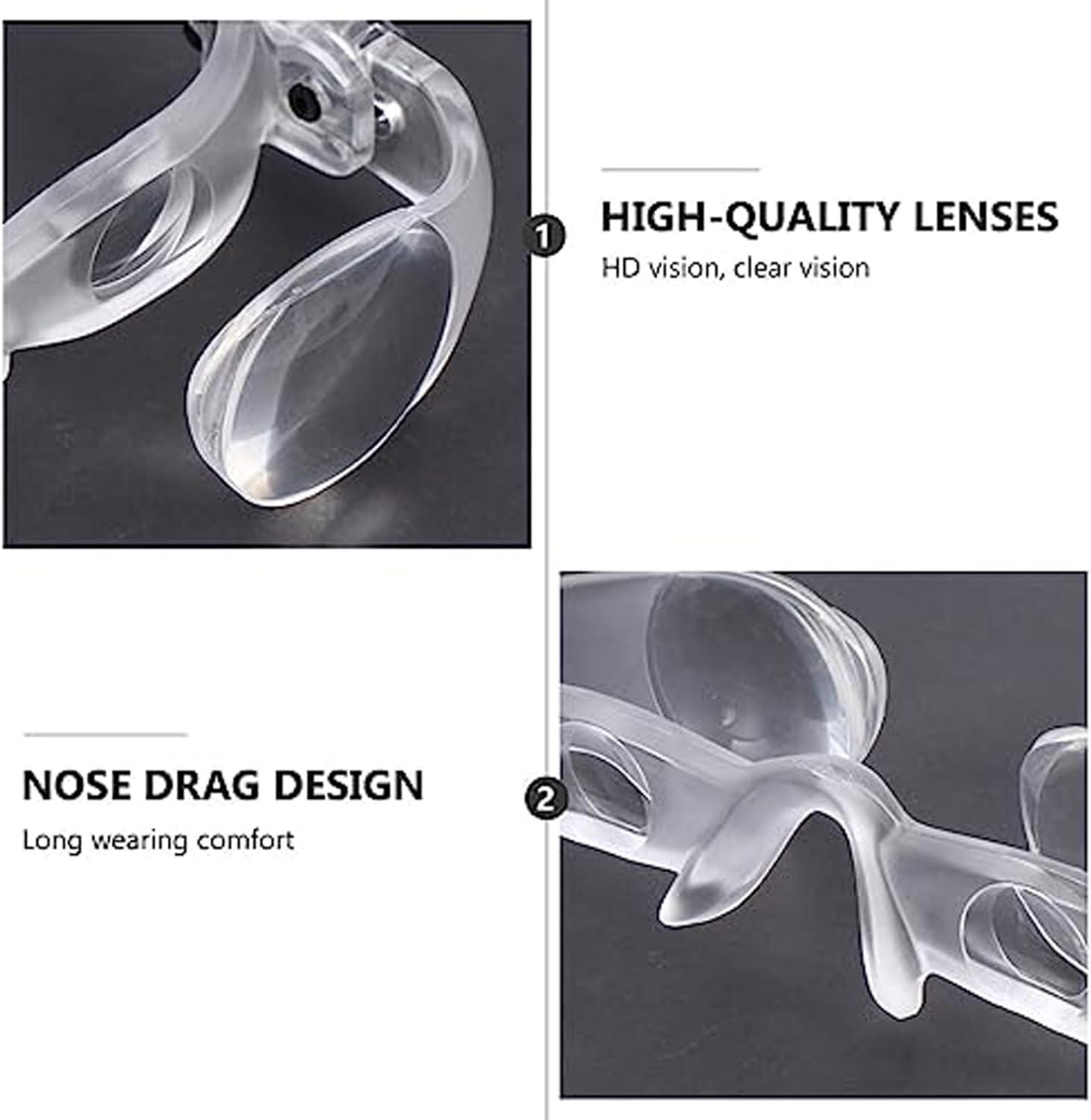 Magnifying Glasses Adjustable 4x Magnifying Eyewear Anti-glare Wearable ...