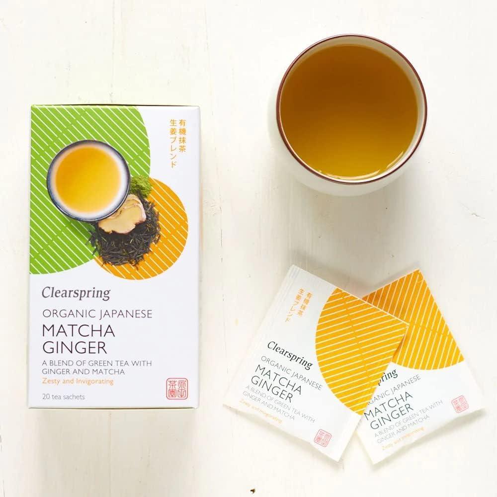 Clearspring Organic Japanese Matcha Ginger - 20 Tea Sachets | Buy Now ...