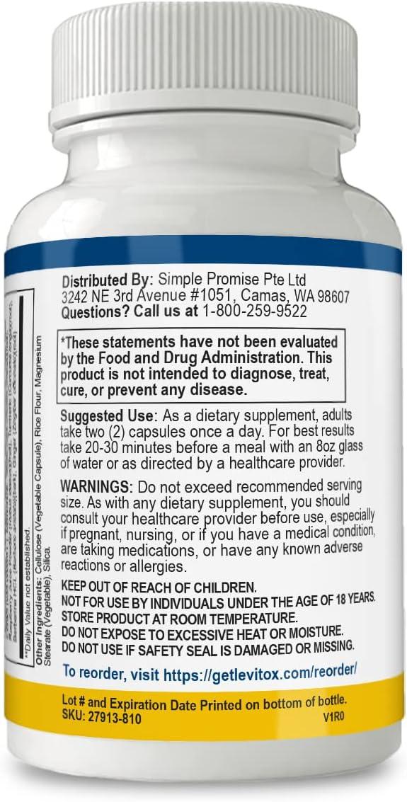 Levitox - Weight and Liver Support Supplement with Digestive Enzymes ...