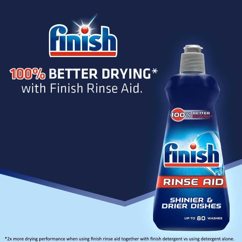 Finish Dishwasher Liquid Rinse Aid Shine and Dry 27 oz (Pack of 2 ...