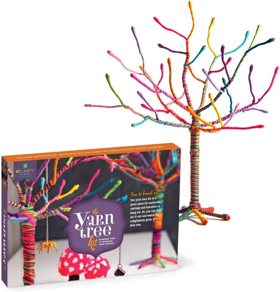 Craft-tastic Yarn Tree Kit - DIY Jewelry Organizer Craft Kit for 18 ...