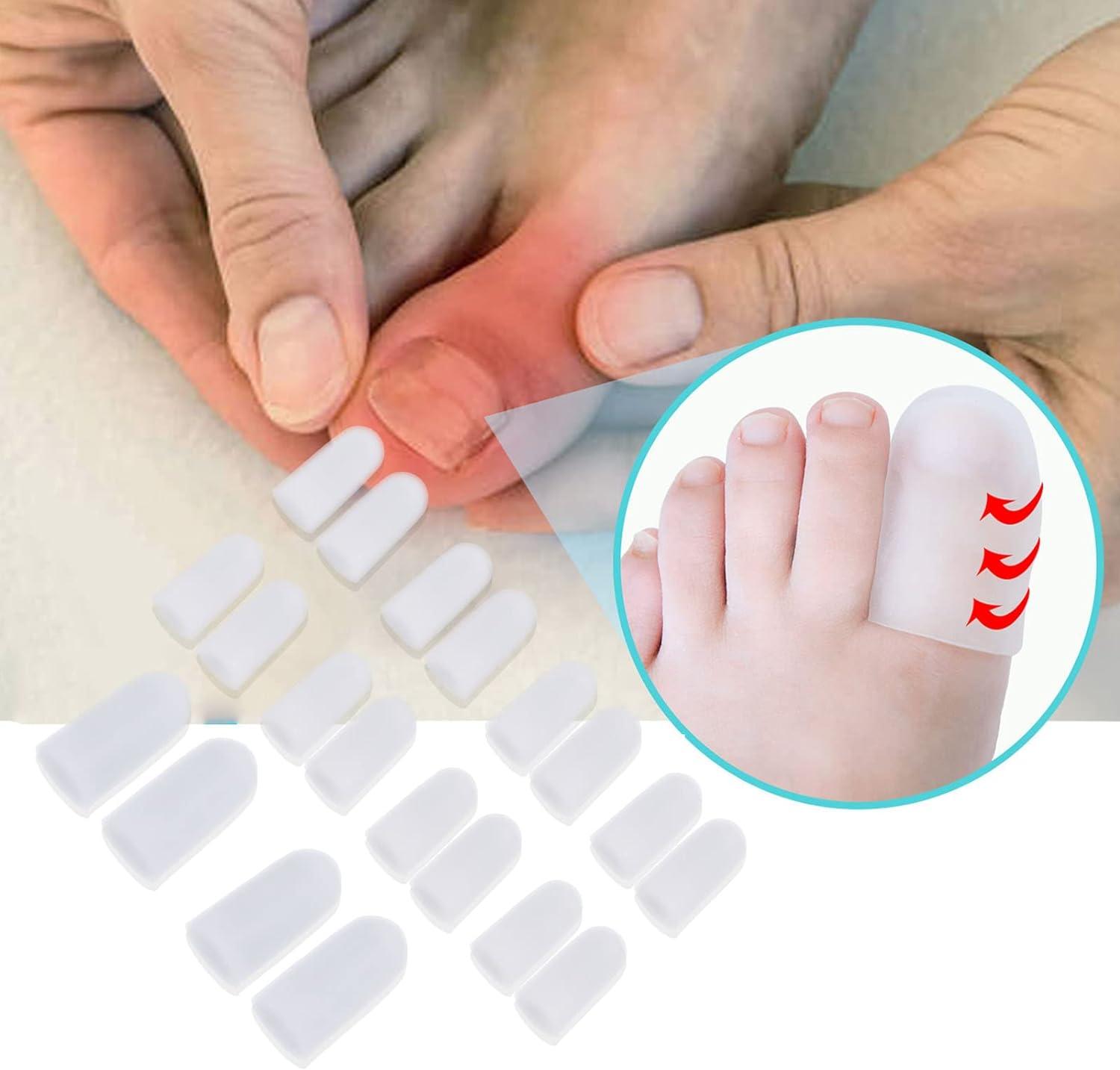 Silicone Toe Guards Reduce Pressure Relieve Pain Separate Overlapping ...